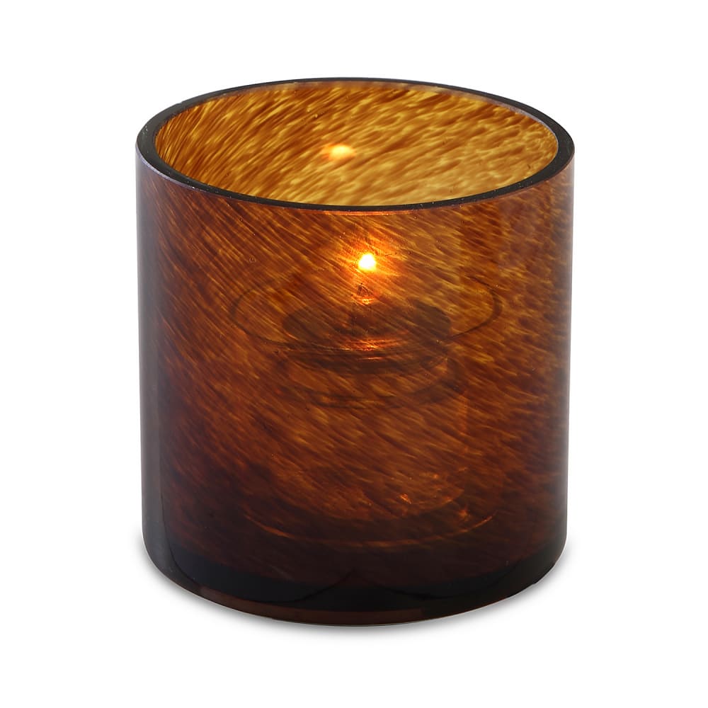 Sterno Cognac Candle Lamp - 3"D x 3 1/4"H, Glass, Nutmeg (80208)