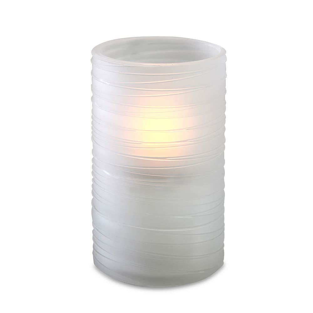 Sterno Katama Candle Lamp - 3"D x 5"H, Glass, Frost (80256)
