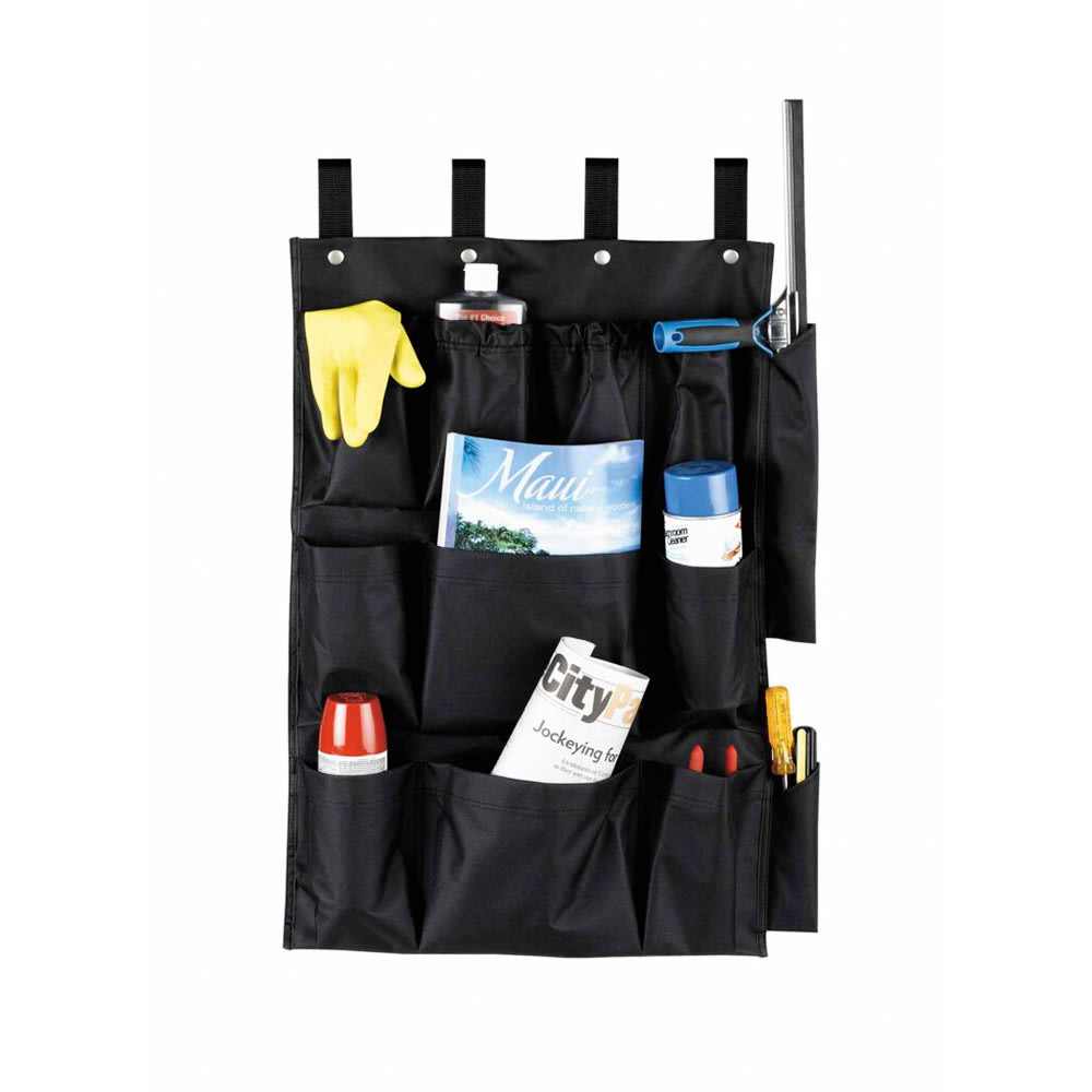 Hospitality 1 Source Deluxe Caddy Bag w/ 12 Pockets - Polyester, Black ...