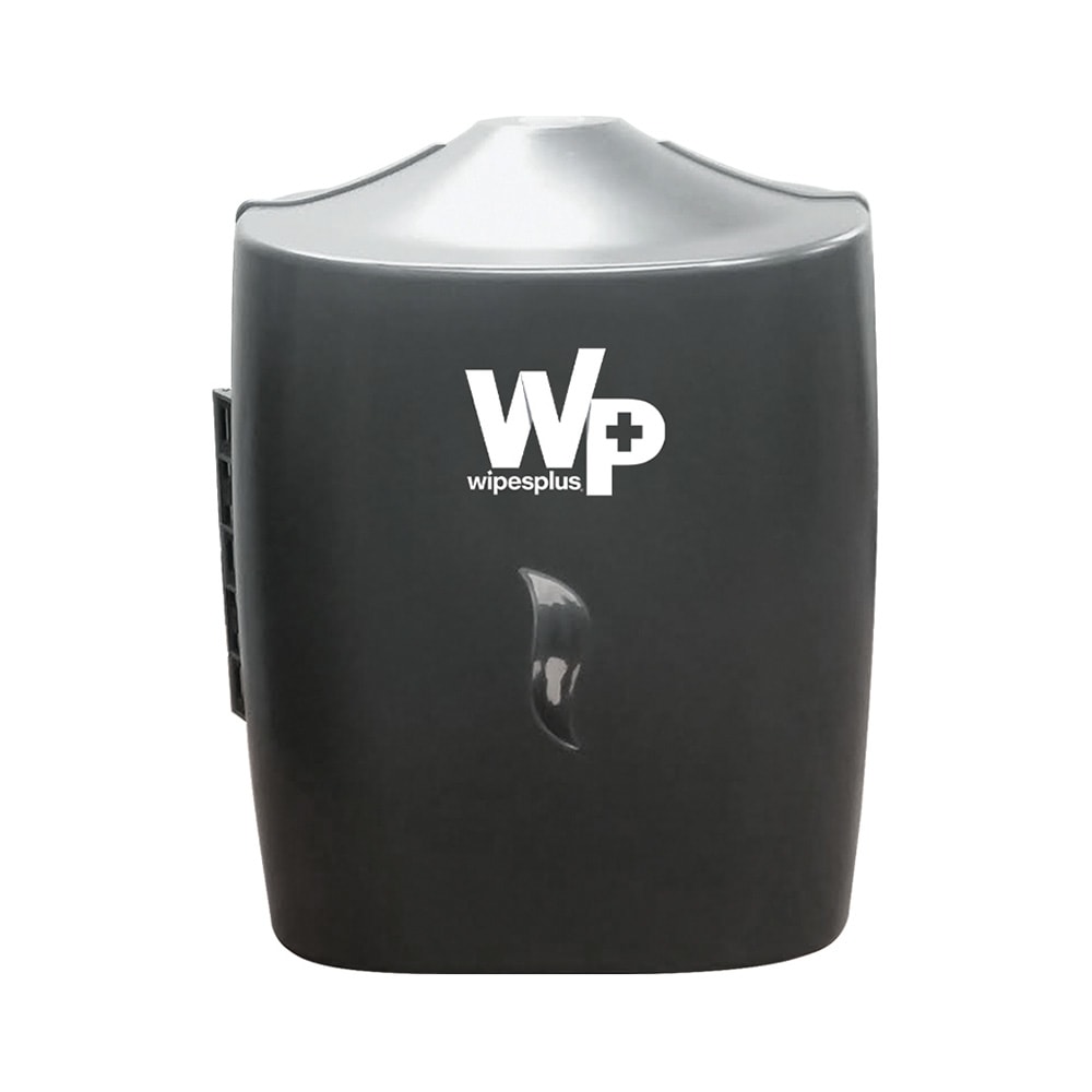 WipesPlus 38004 Wall Mount Wet Wipe Dispenser - 10" x 13 1/2", Black