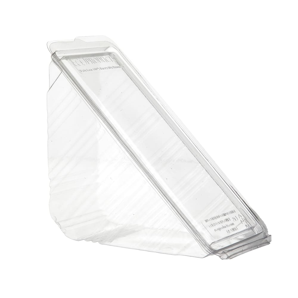 Eco Products Sandwich Wedge Container - 4 1/4" x 6 1/2", PLA, Clear (EP ...