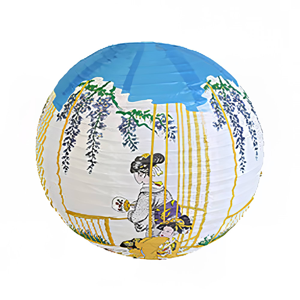 Thunder Group HL36-2 16" Round Japanese "Samurai Painting" Cochin ...