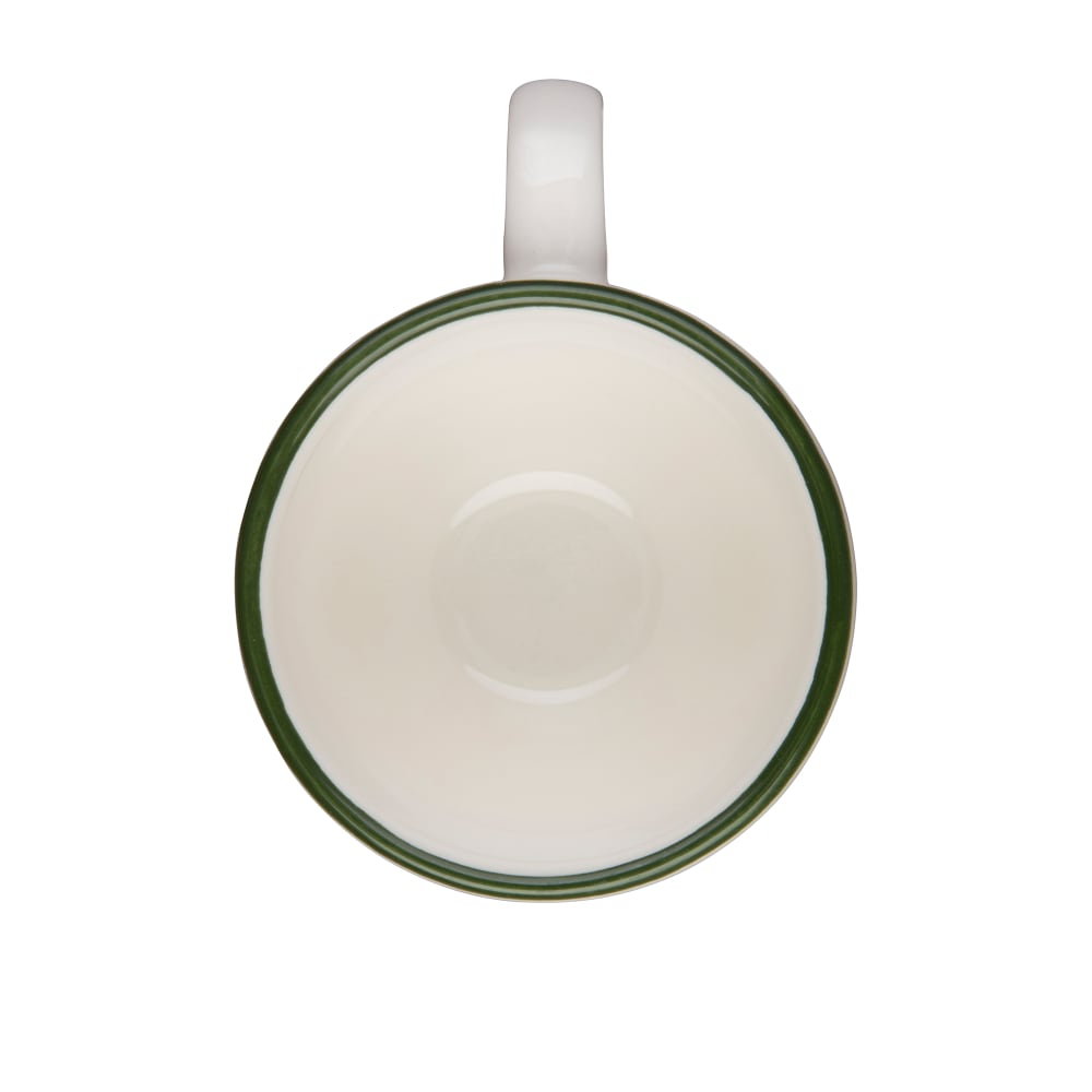 Mikasa Hospitality 2 oz Modest Espresso Cup - Fine China, White/Green ...
