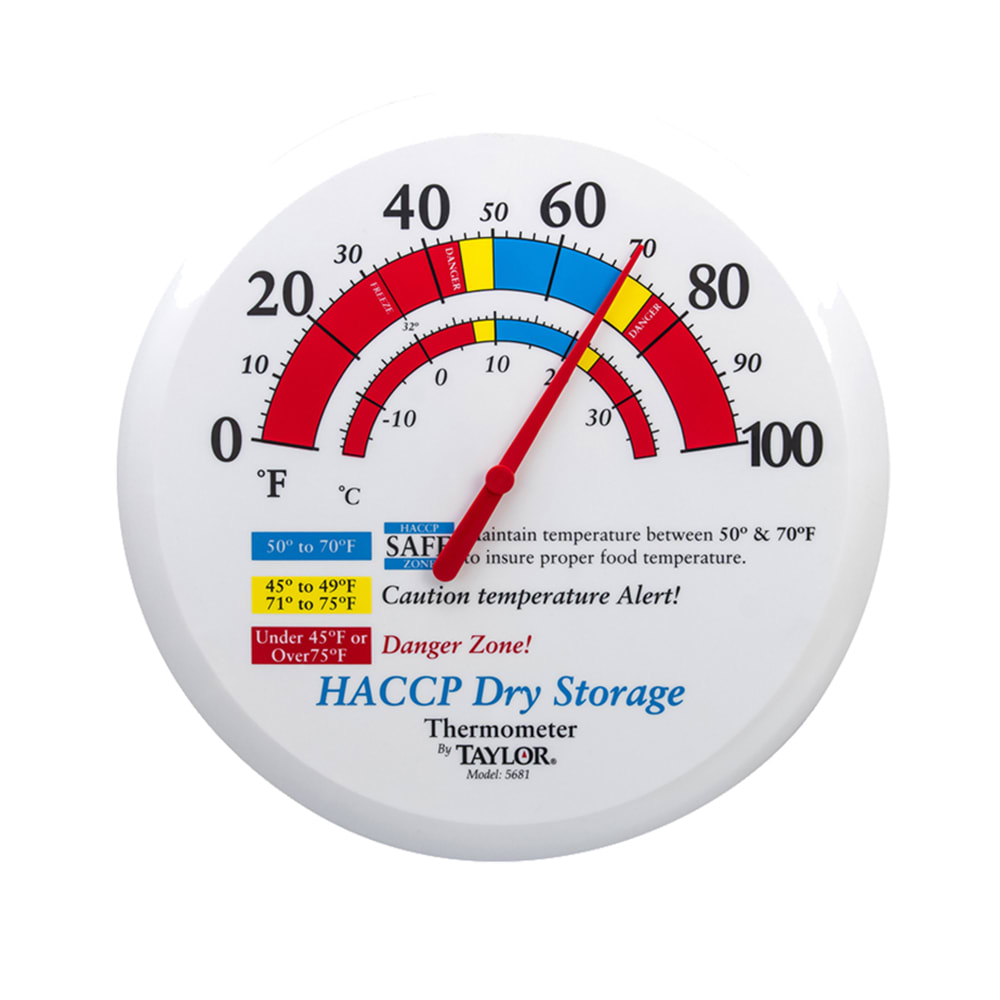 Taylor 5279297 13 1/4" Prep/Dry Storage Thermometer, 0 to 100°F