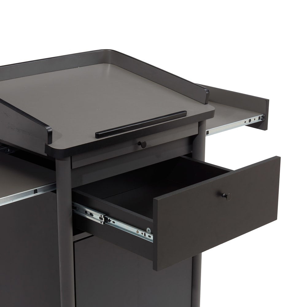 National Public Seating GSL Floor Lectern w/ (3) Shelves - 23 1/2" x 19 ...