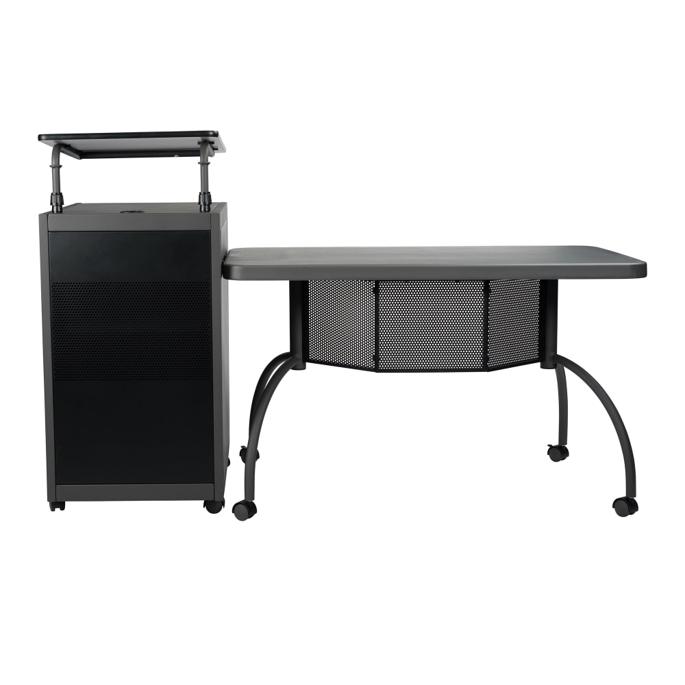 National Public Seating TWP Teacher's Desk & Lectern - 68"W x 24"D x 35 ...
