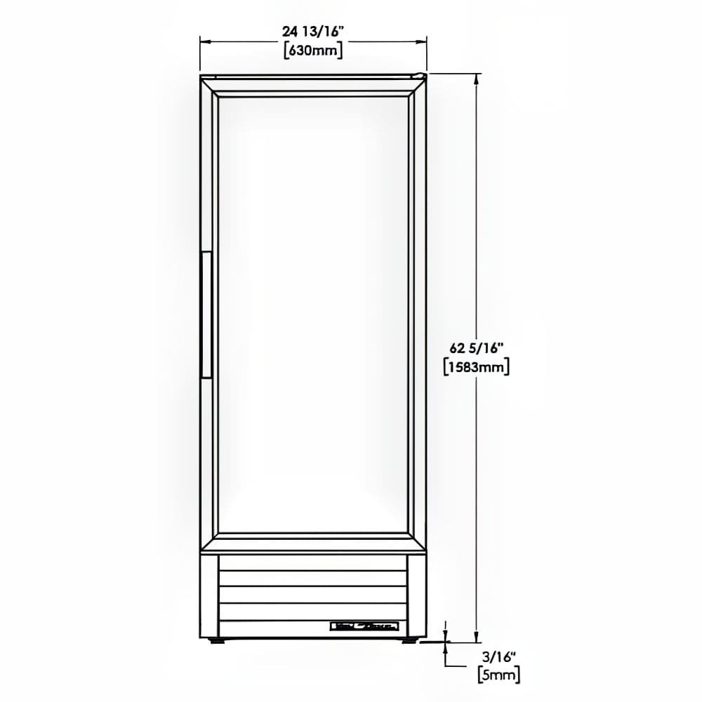 True GDM-12F-HC~TSL01 24 7/8" One Section Display Freezer w/ Swing Door ...