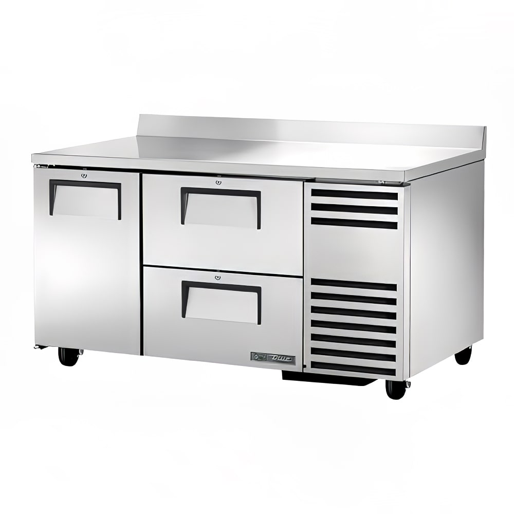 True TWT-60-32D-2-HC 60" Worktop Refrigerator w/ (2) Sections &(2 ...