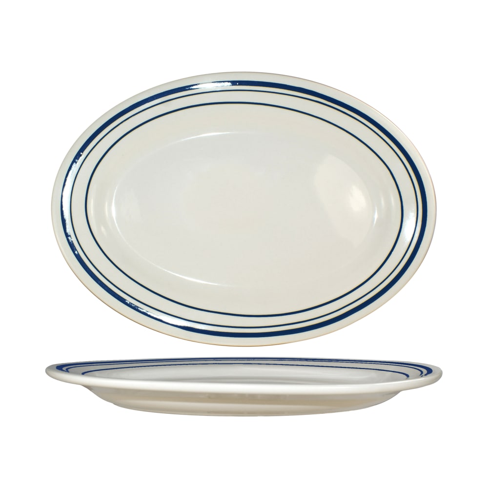 ITI 11 1/2" x 8 1/4" Oval Catania™ Platter - Ceramic, American White ...