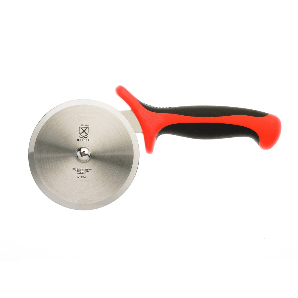 Mercer Culinary M18604RD 4" Pizza Cutter w/ Red Santoprene ...