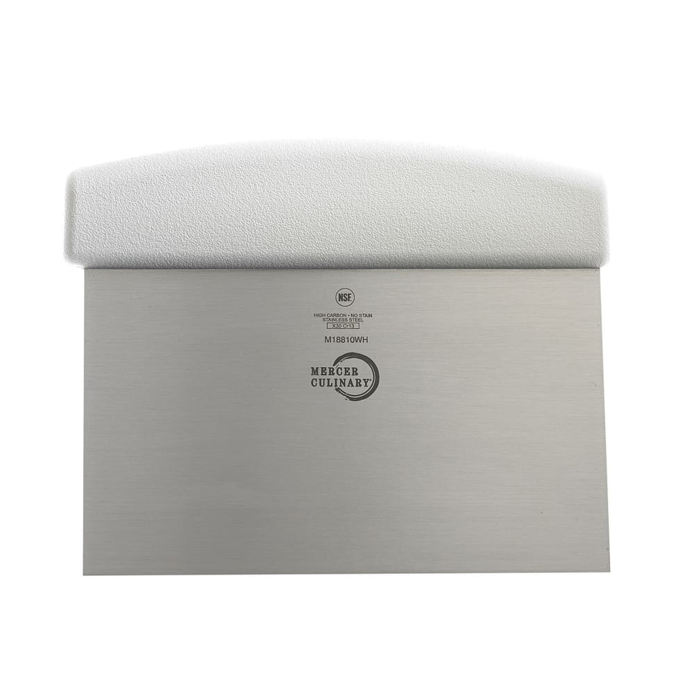 Mercer Culinary M18810WH Dough Cutter/Scraper w/ White Polypropylene ...