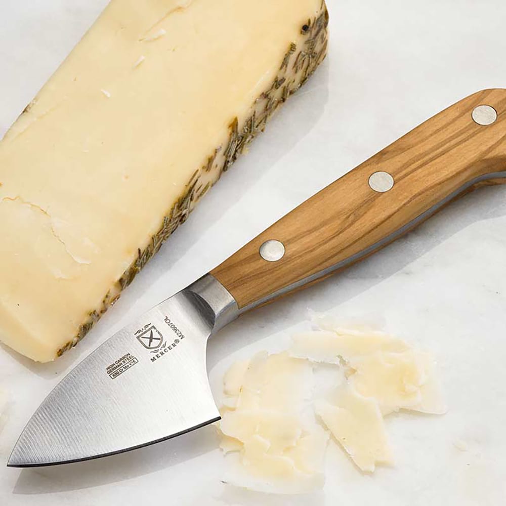 Mercer Culinary M23607OL 2 3/4" Parmesan Cheese Knife w/ Olive Wood ...
