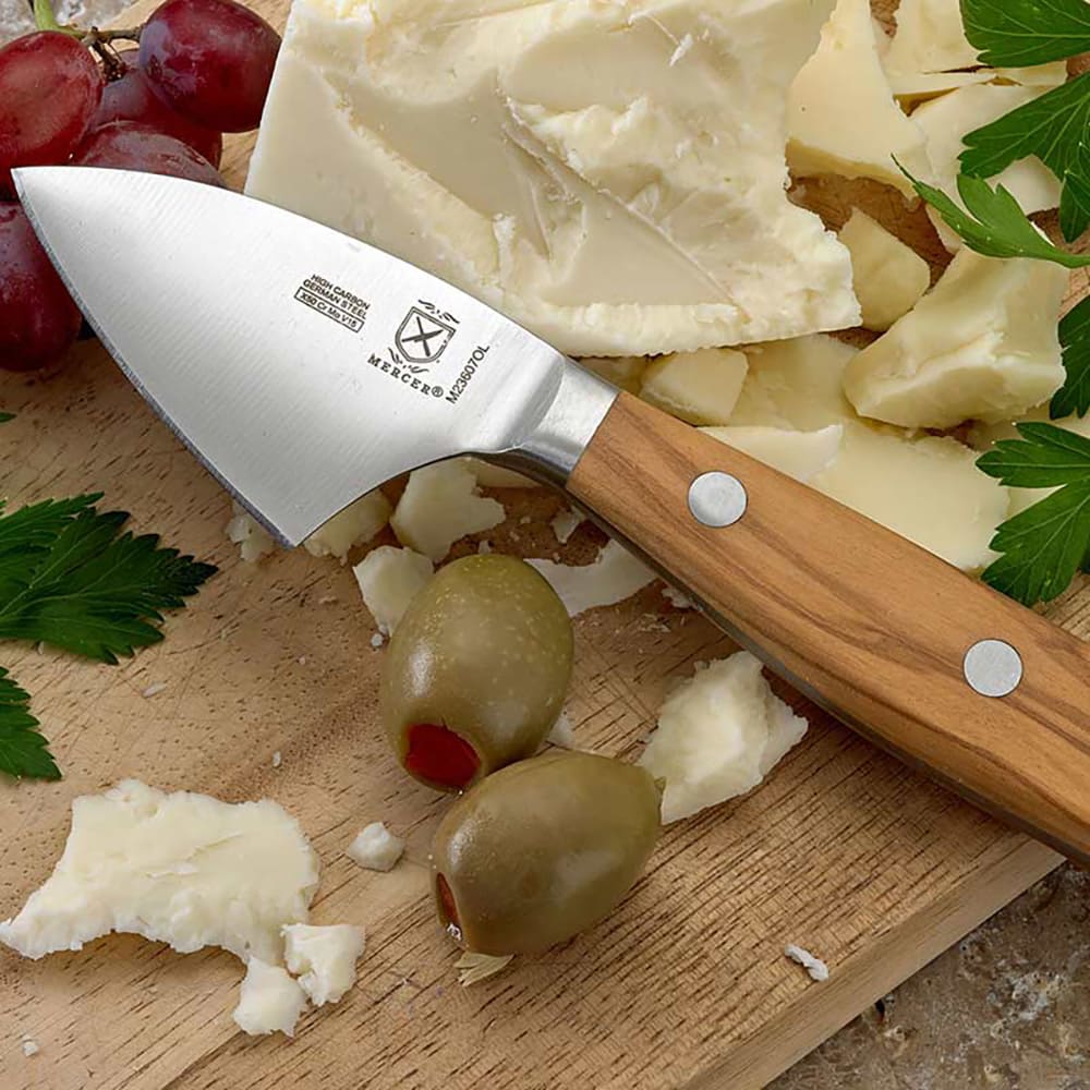Mercer Culinary M23607OL 2 3/4" Parmesan Cheese Knife w/ Olive Wood ...