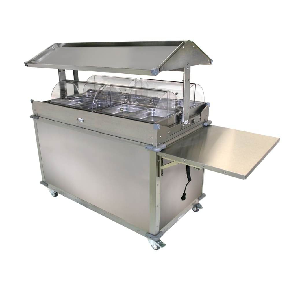 Cadco CBC-GG-4 85 1/4" Hot Food Table w/ (4) Wells & Enclosed Base, 120v
