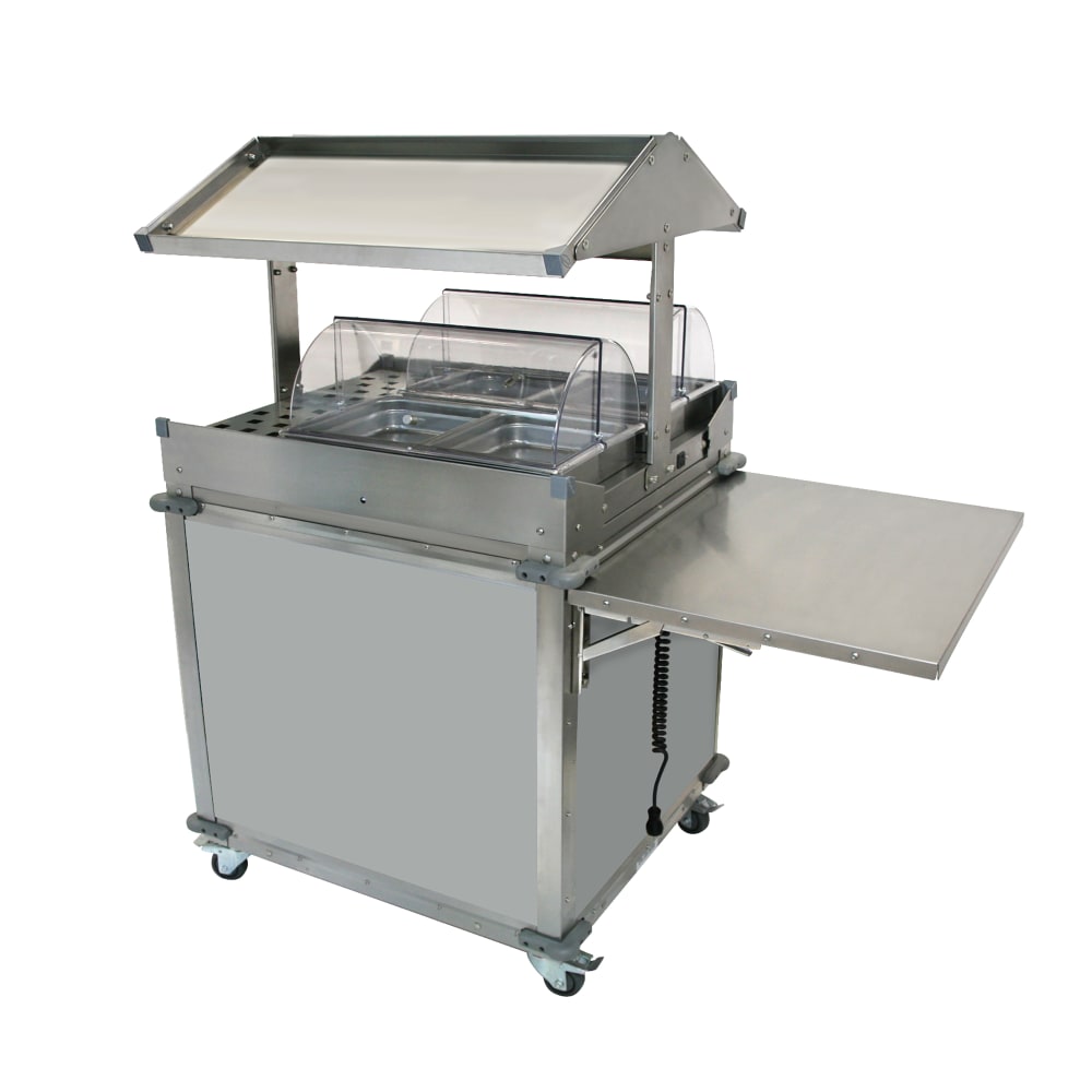 Cadco CBC-GG-2 63 1/4" Hot Food Table w/ (2) Wells & Enclosed Base, 120v