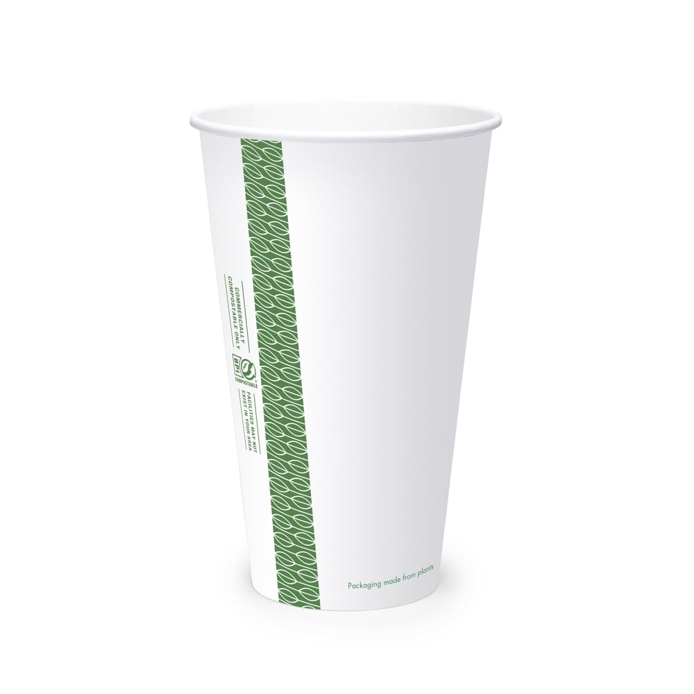 Vegware 22 oz Disposable Cold Cup - PLA, Printed (CV-22G)