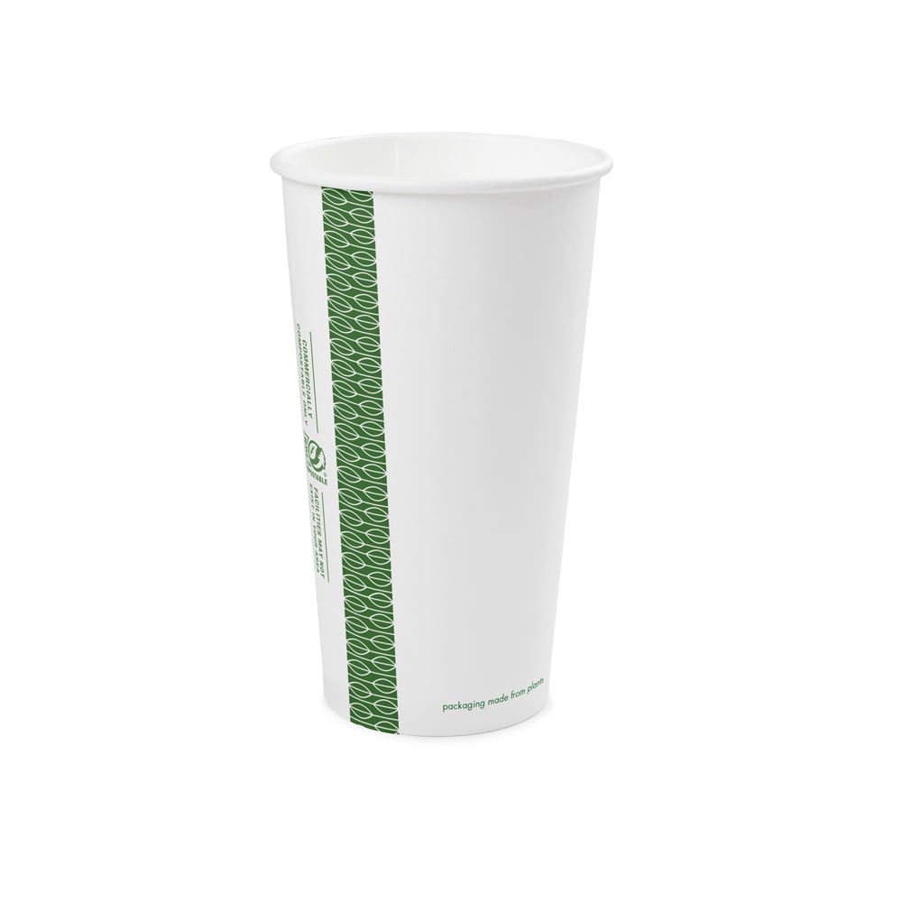 Vegware 20 oz Disposable Hot Cup - PLA, Printed (LV-20G)