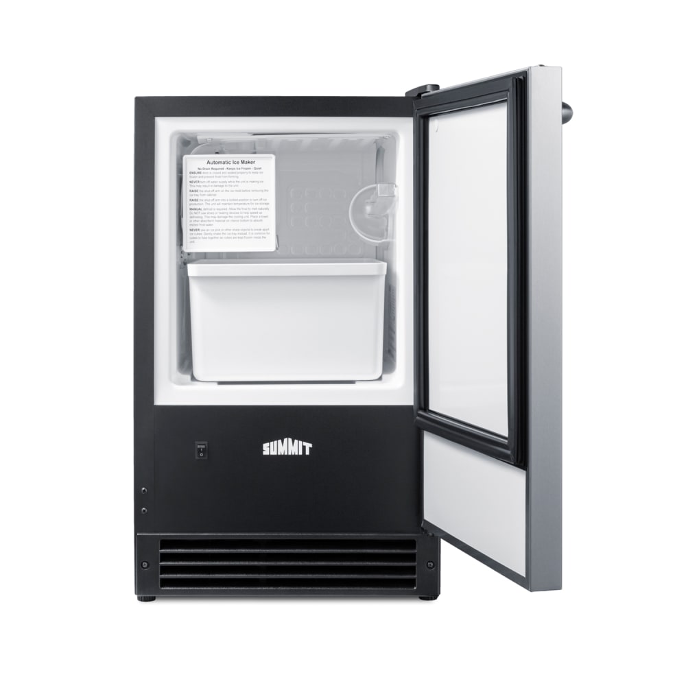 Summit BIM26 15"W Crescent Cube Undercounter Ice Machine - 15 lbs/day ...
