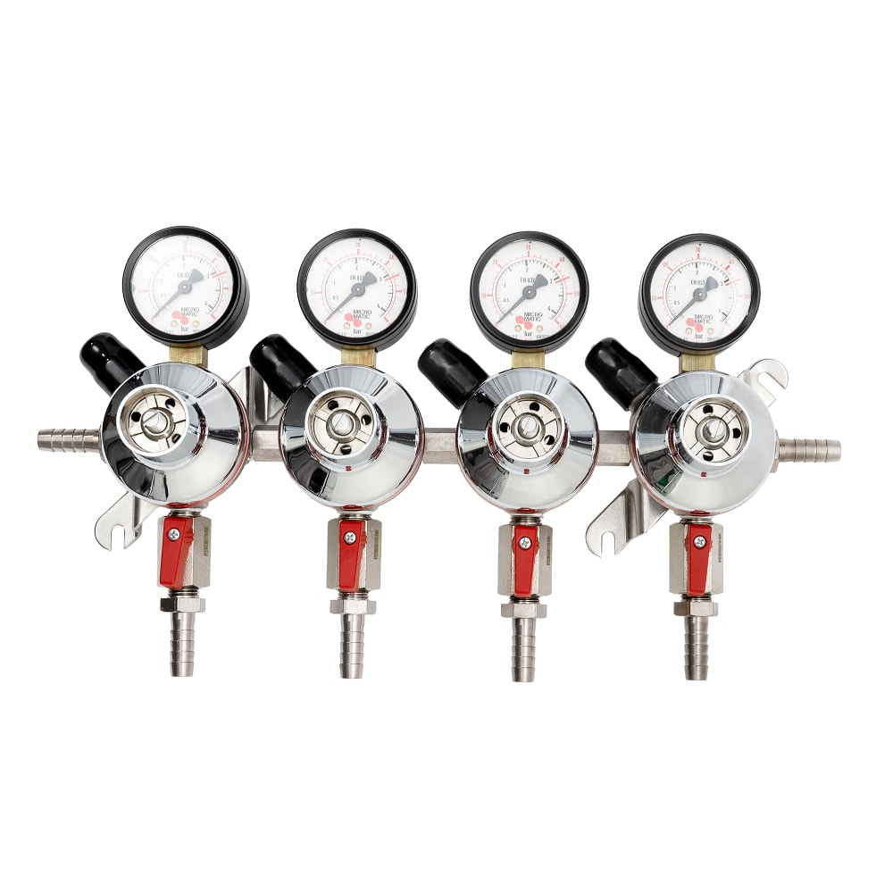 Micro Matic 8044-PP Quadruple Gauge Secondary CO2 Regulator