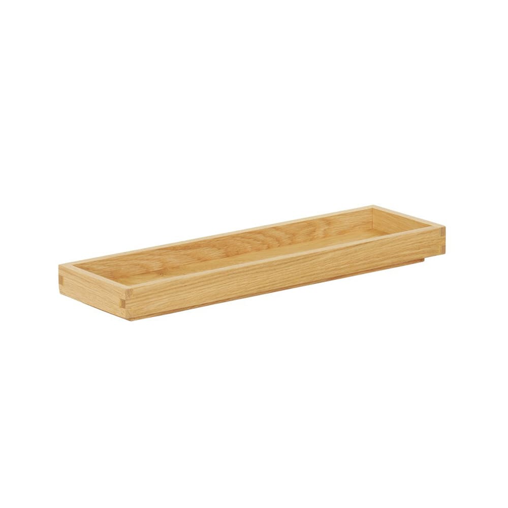 Cal-Mil 23106-2061-21 Rectangular Display Tray - 20" x 6" x 1 1/2", Oak