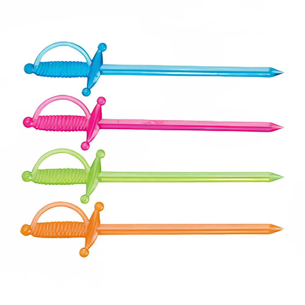 Winco PK-S3 Plastic Sword Pick, Assorted Colors