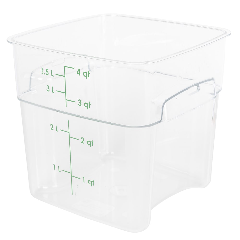 Cambro 4SFSPROCW135 4 qt FreshPro Square Food Storage Container - CamSquare®, Polycarbonate ...