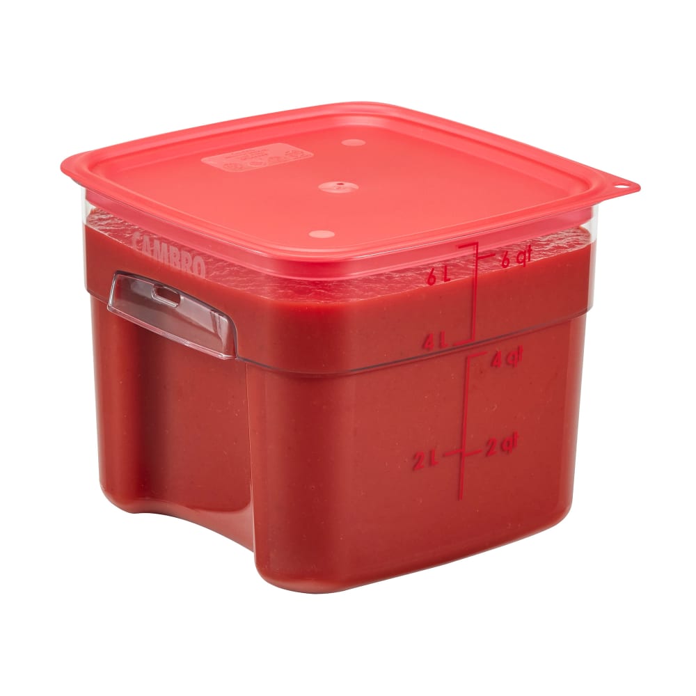 Cambro 6SFSPROCW135 6 qt FreshPro Square Food Storage Container ...