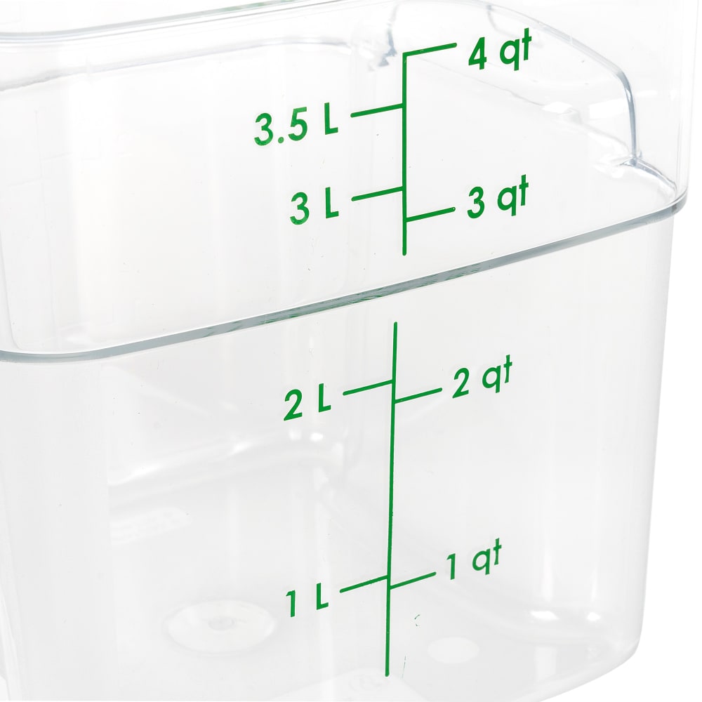 Cambro 4SFSPROCW135 4 qt FreshPro Square Food Storage Container ...