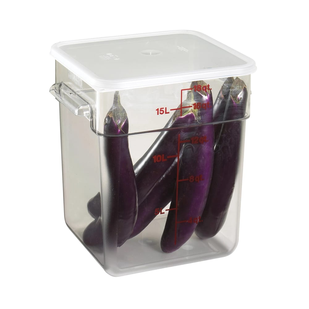 Cambro 18SFSCW135 18 qt Square Food Storage Container - CamSquare ...