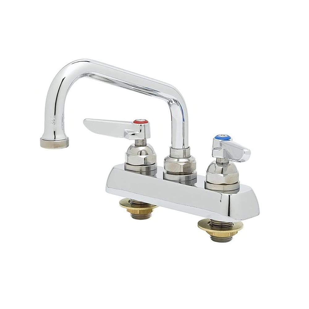 T&S B-1111 Deck Mount Faucet - 8" Swing Spout, 4" Centers