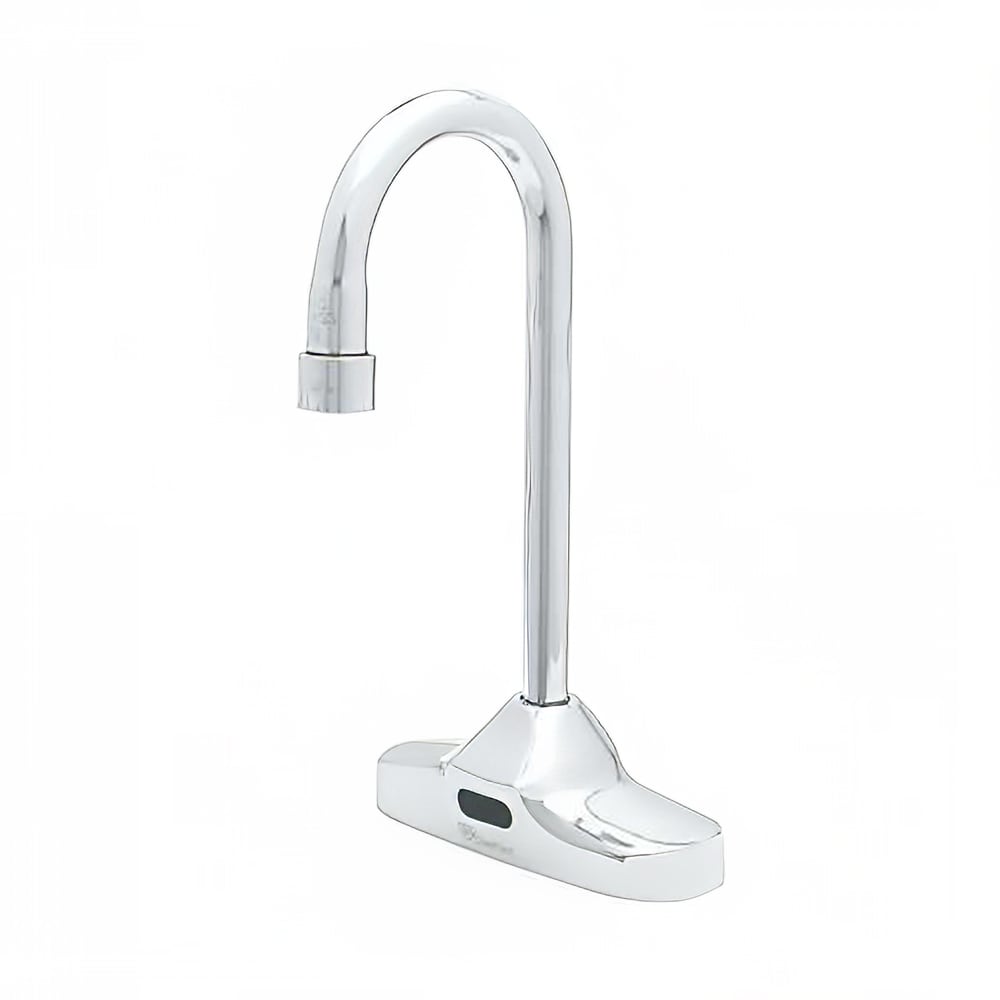 T&S EC-3107 Deck Mount Electronic Faucet - 4" Centers, Gooseneck Spout ...
