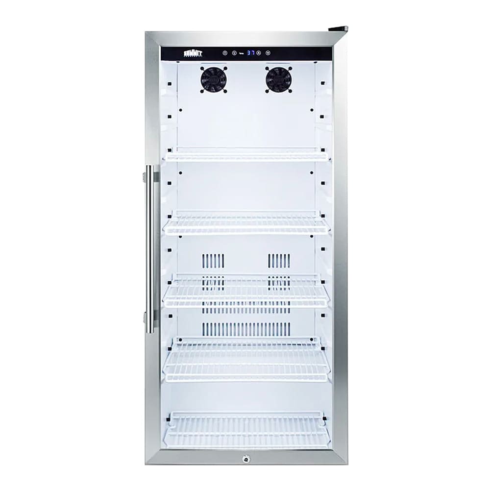 Summit SCR1006 21 1/4" SCR Series One Section Glass Door Merchandiser ...