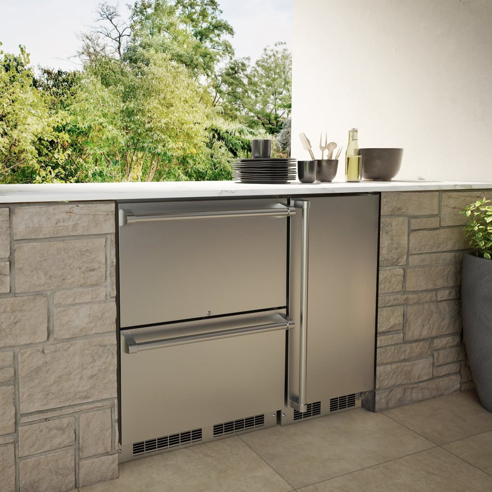 Marvel MODR224SS71A 24"W Undercounter Refrigerator w/ (1) Section & (2) Drawers, 115v