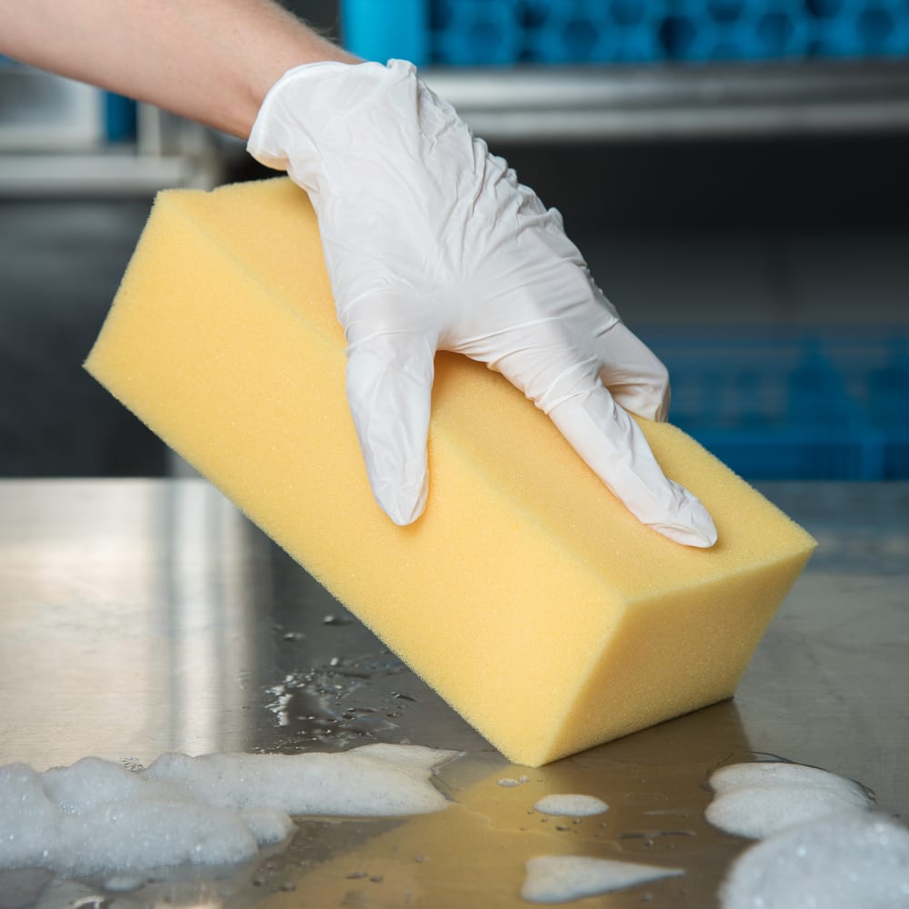 Carlisle Synthetic Sponge - 8 1/4"L x 4 1/4"W, Foam, Natural (36550100)