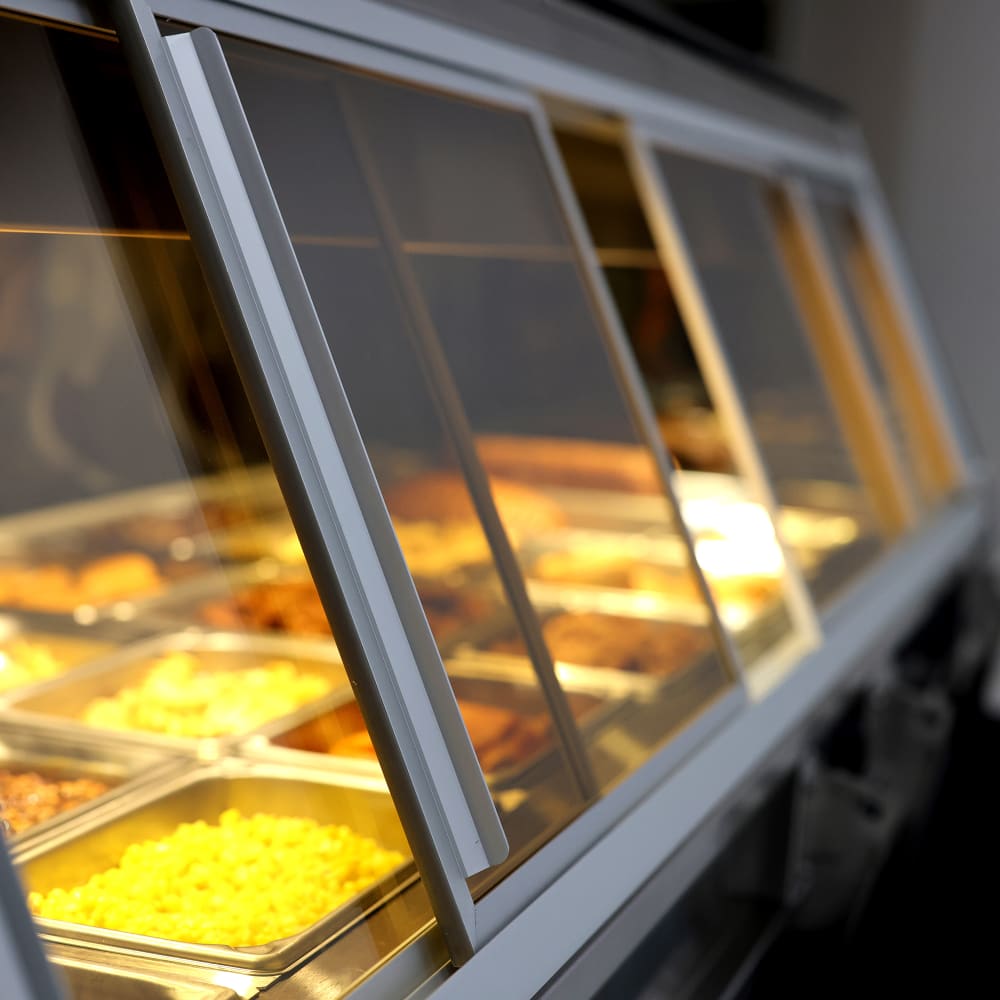 Alto-Shaam ED3SYS-72 72" Full Service Countertop Heated Display Case - 240v