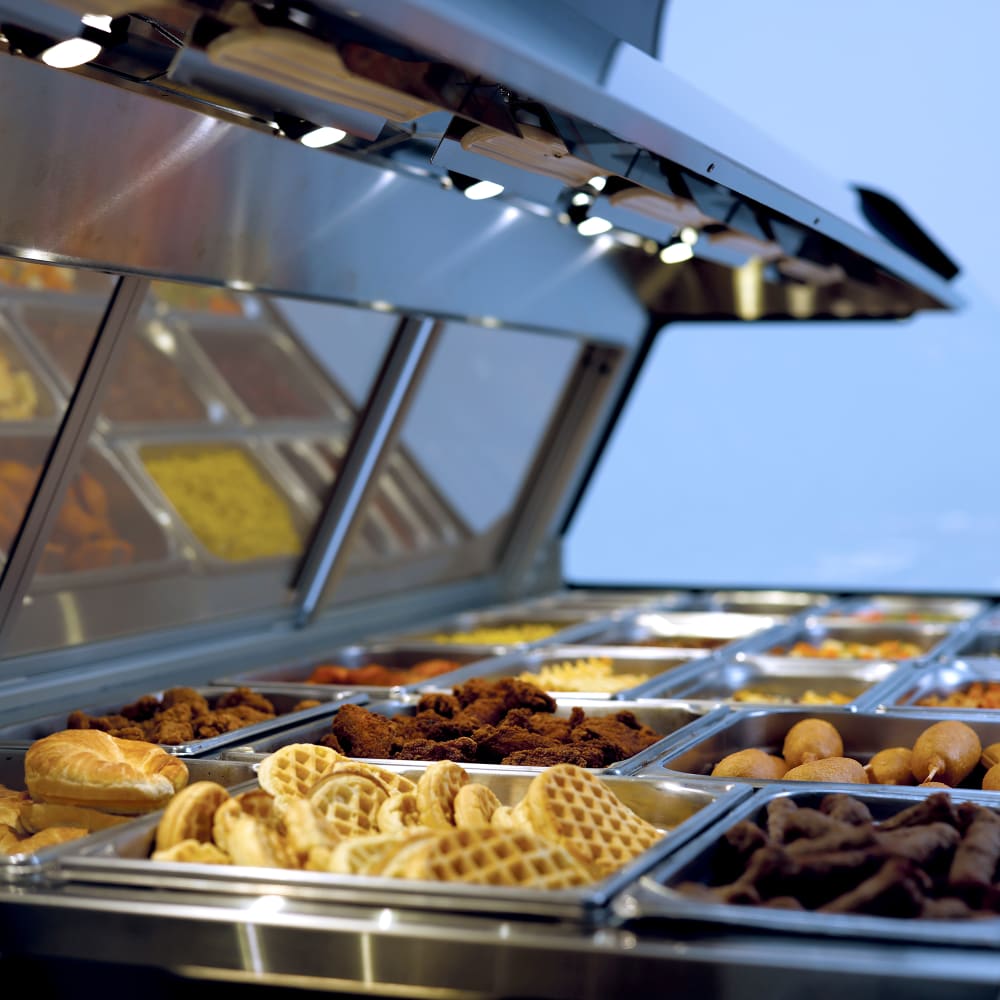 Alto-Shaam ED3SYS-72 72" Full Service Countertop Heated Display Case - 240v