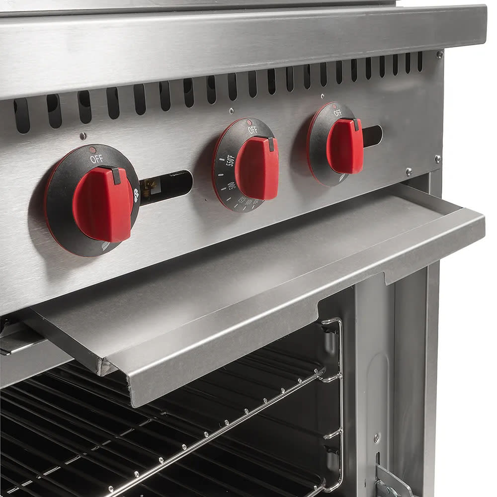 MoTak MR6-G24-C-S 36" 2 Burner Gas Range w/ Griddle & Standard Oven ...