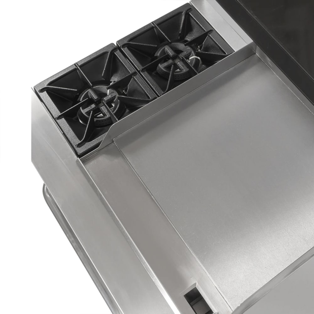 MoTak MR6-G24-C-S 36" 2 Burner Gas Range w/ Griddle & Standard Oven ...