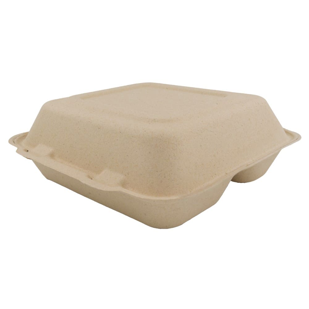 Genera 9" Square Disposable To Go Food Container w/ (3) Compartments ...