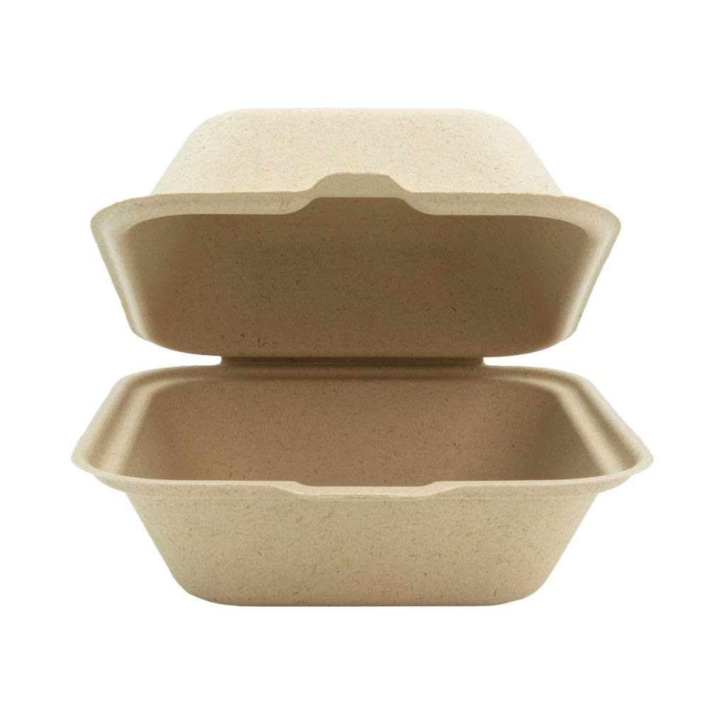 Genera 6" Square Disposable To Go Food Container - Molded Fiber ...