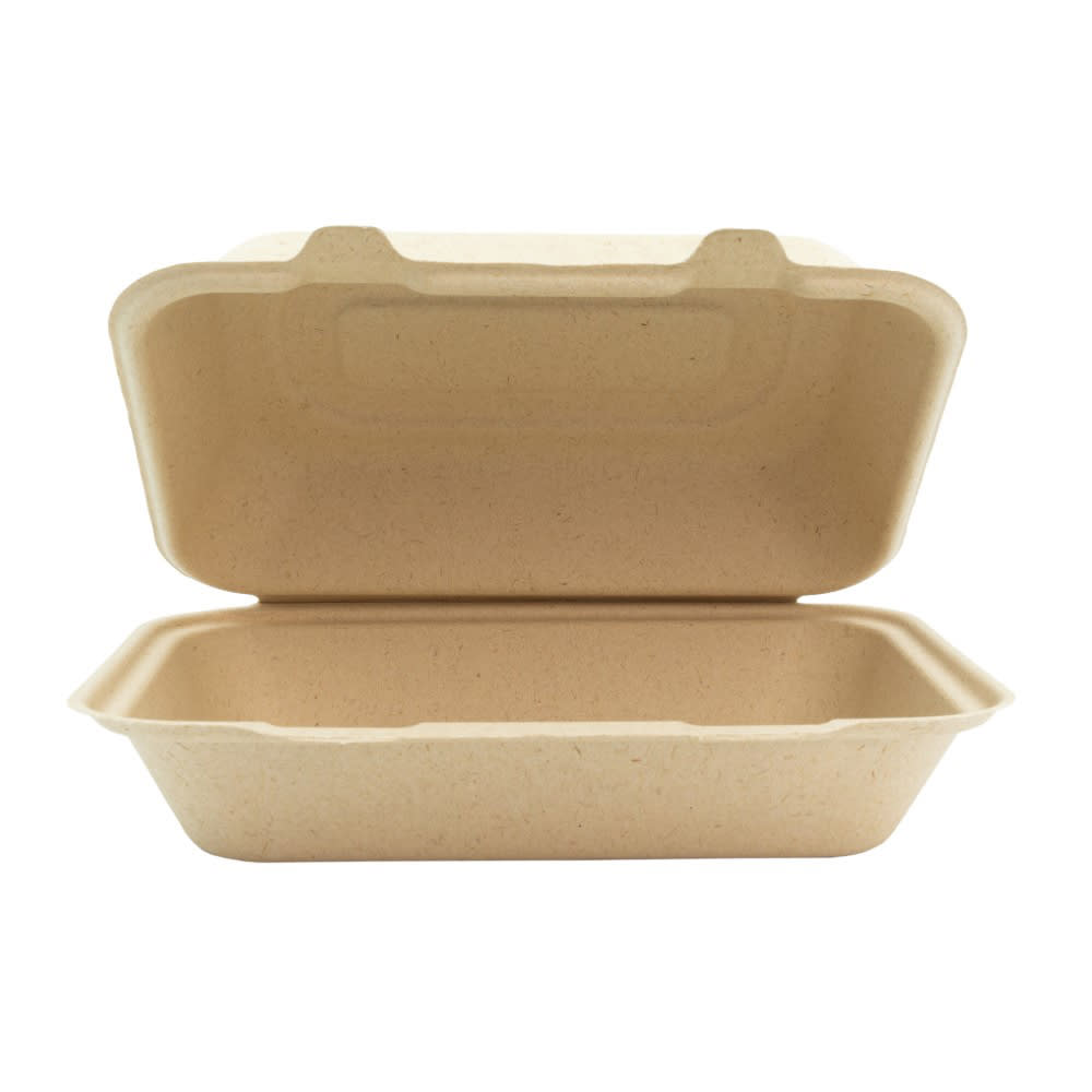 Genera Rectangular Disposable To Go food Container - 9" x 6", Molded ...