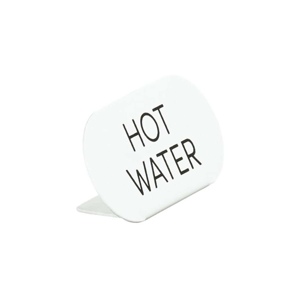 Cal-Mil 23401-3-15 "Hot Water" Table Tent Sign - 4 1/2"W x 2"H, Metal ...