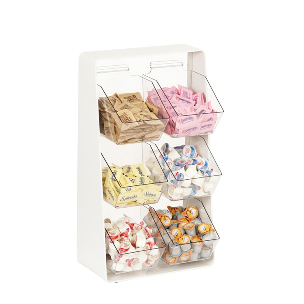 Cal-Mil 3569-6-15 Condiment Organizer w/ (6) Bins - White