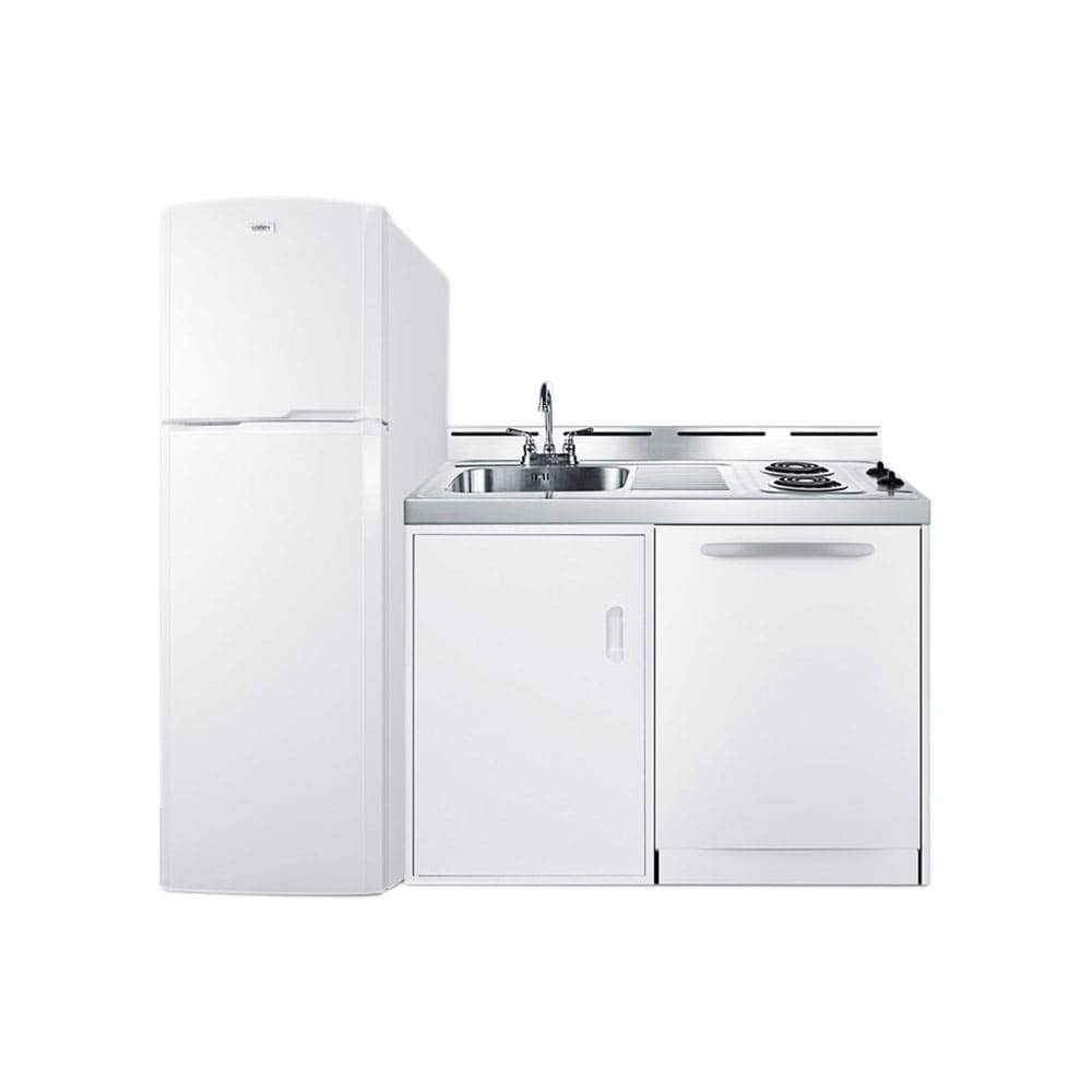 Summit ACKDW72 72" Kitchenette w/ Sink, 2 Burners, Refrigerator/Freezer ...