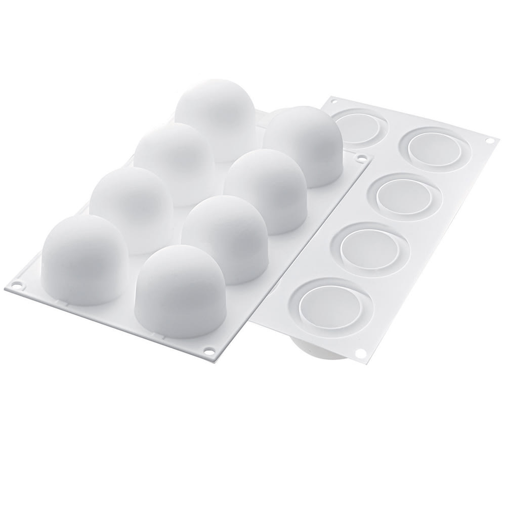 Silikomart Truffle Mold w/ 20 Sections - Silicone, White (CURVETRUFFLE20)