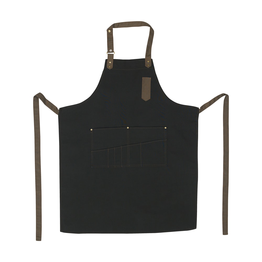 apron bib poly black