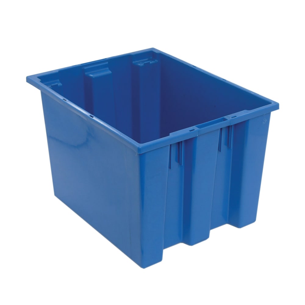 Quantum Food Service Stack & Nest Shelf Tote - 19 1/2" x 15 1/2", Blue ...