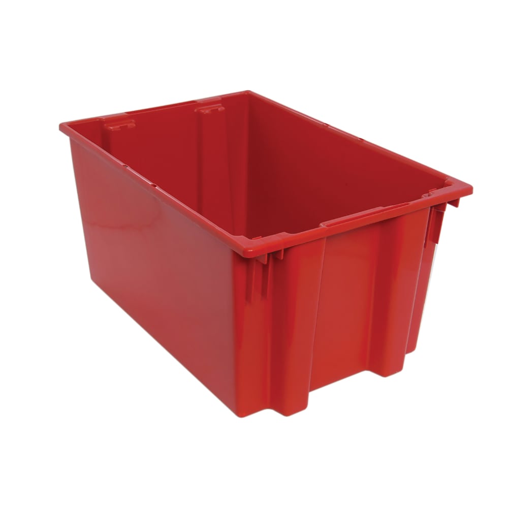 Quantum Food Service Stack & Nest Shelf Tote - 29 1/2" x 19 1/2", Red ...