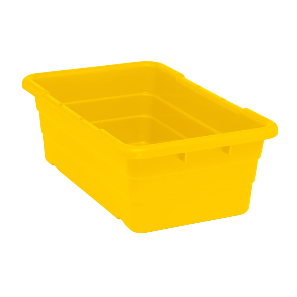 Quantum Food Service Cross Stack Shelf Tub - 25 1/8" x 16", Yellow ...