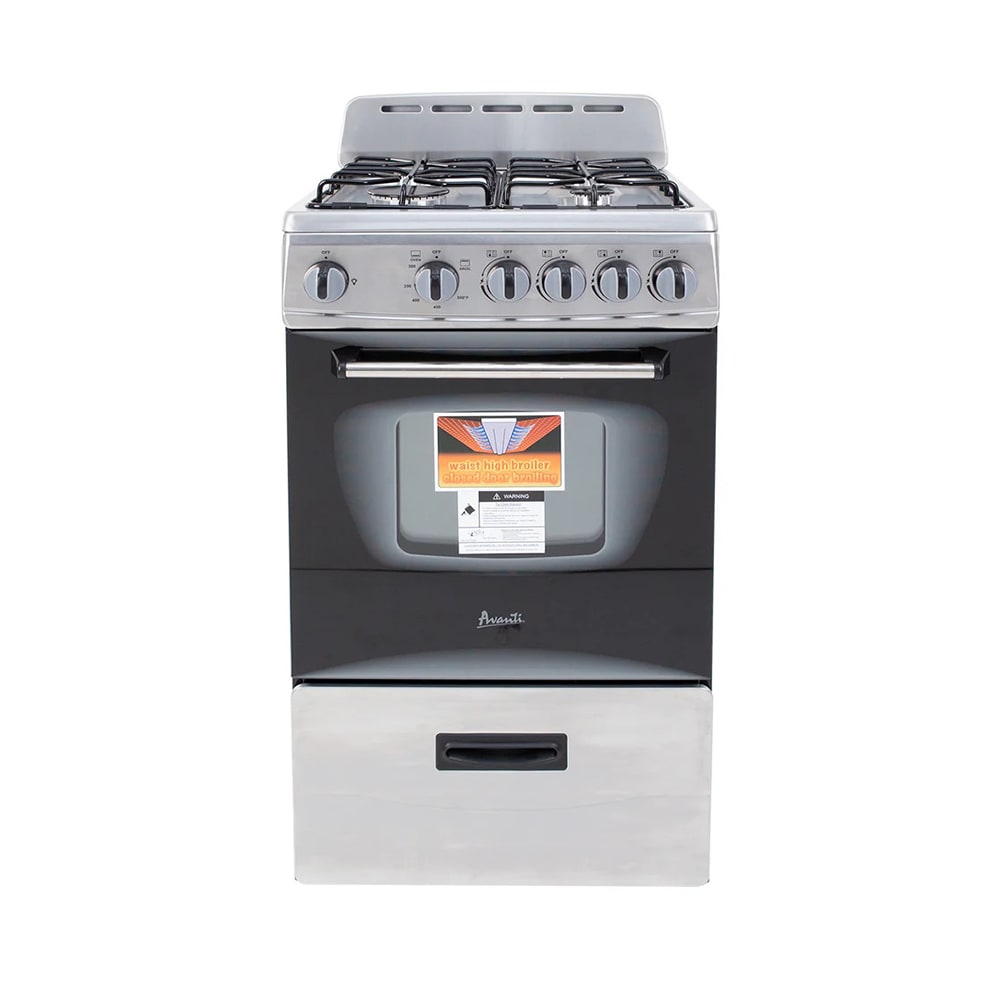 Avanti GR2013CSS 19 3/4" Compact Gas Stove w/ (4) Burners - Stainless ...